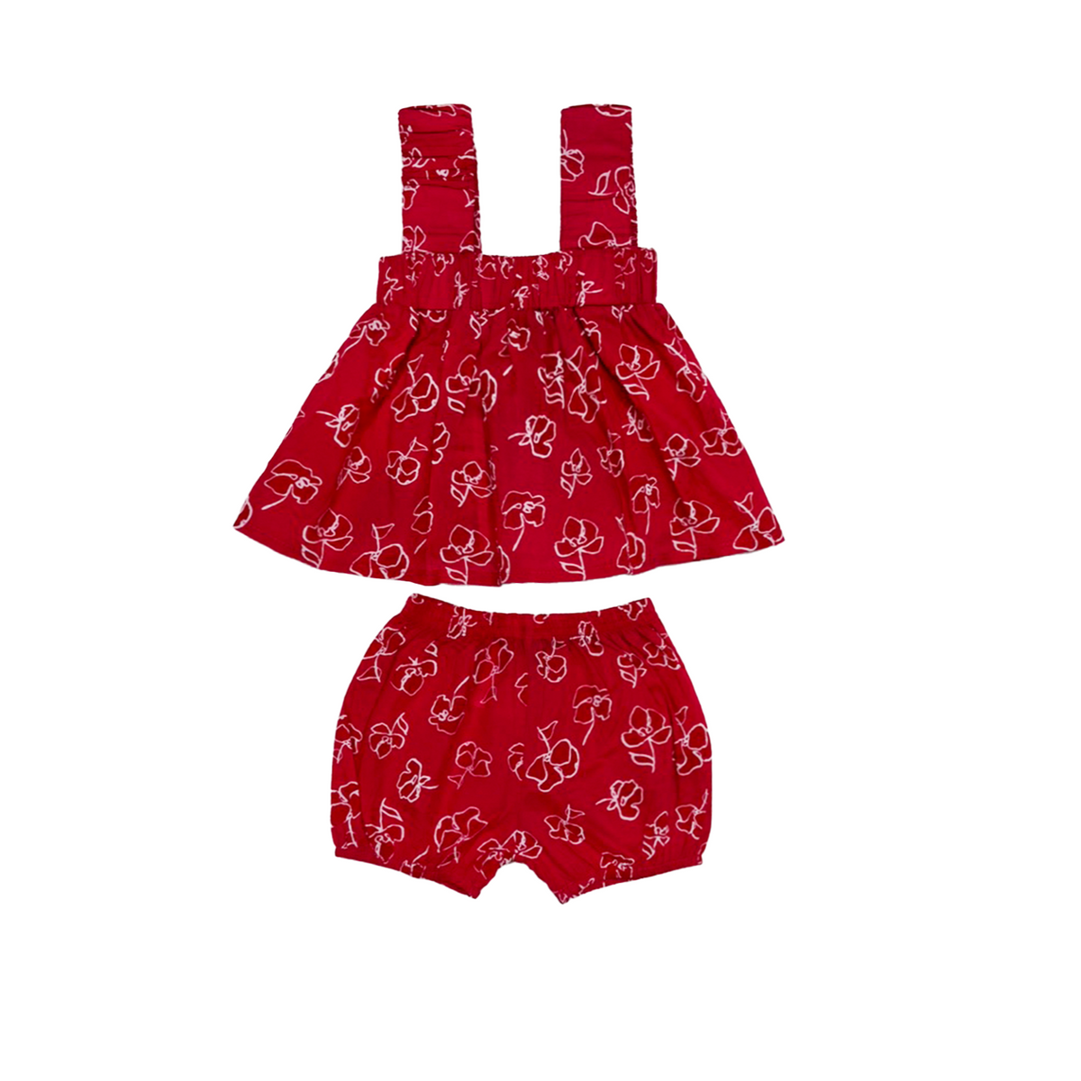 FLORAL 2PC SET - RED C2812 – TheCasualPlace
