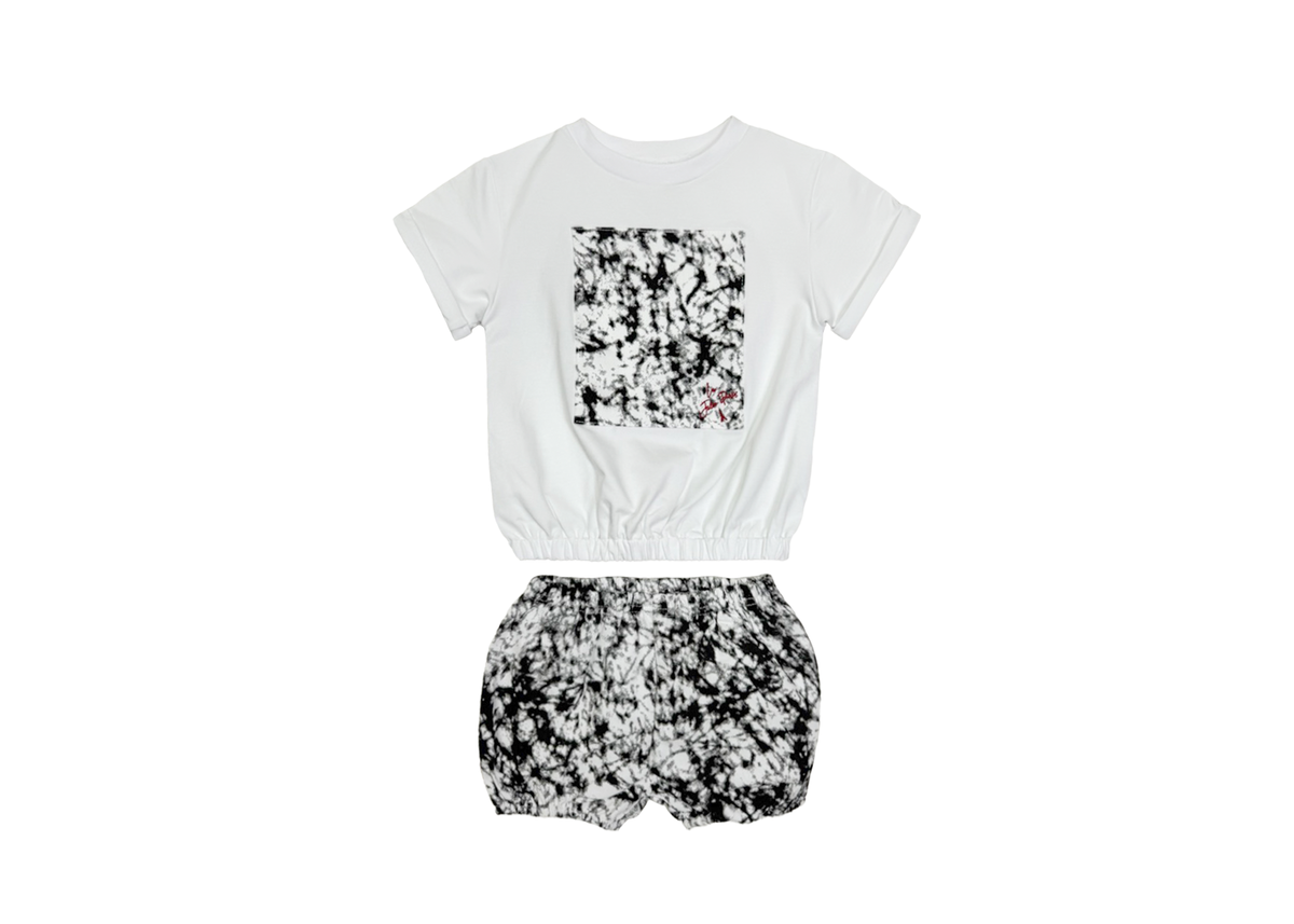 MARBLE GIRLS 2PC SET - BLACK B2919 – TheCasualPlace