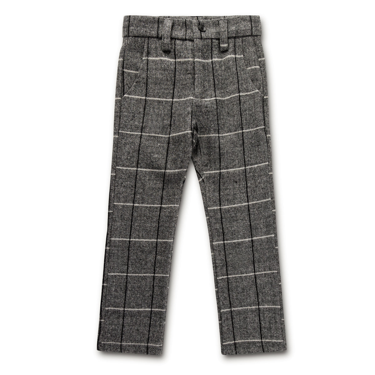 PLAID PANTS - BLACK FT1229 – TheCasualPlace