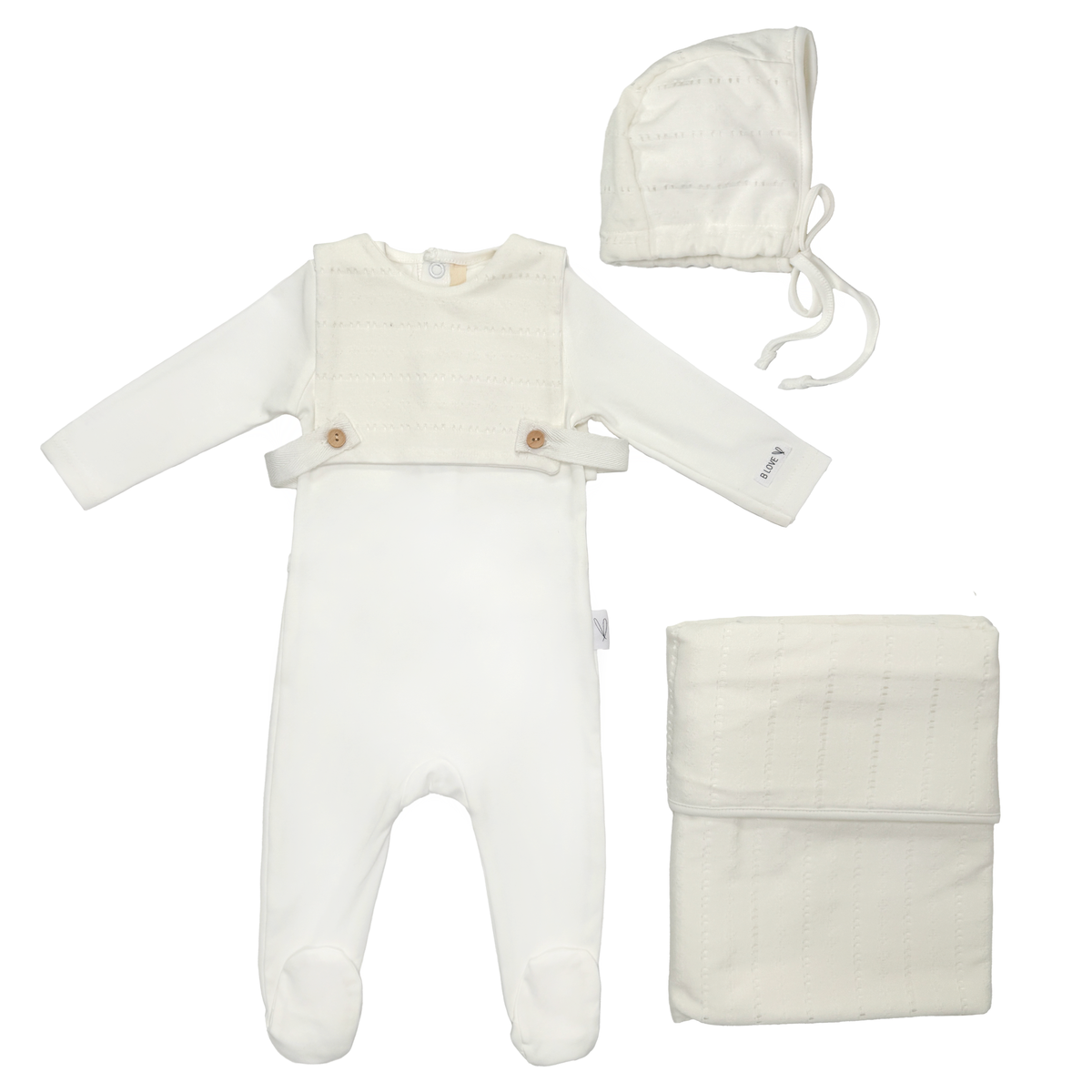 HOLY KNIT LAYETTE SET - WHITE L1713-S – TheCasualPlace