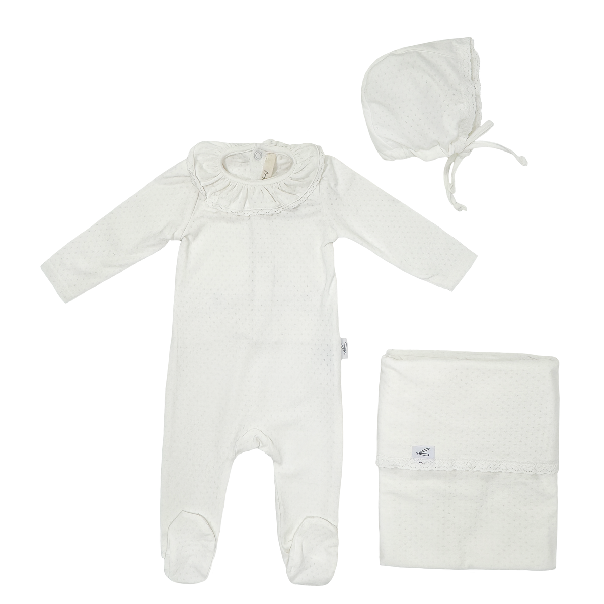 POINTELLE LAYETTE SET - WHITE L1714-S – TheCasualPlace