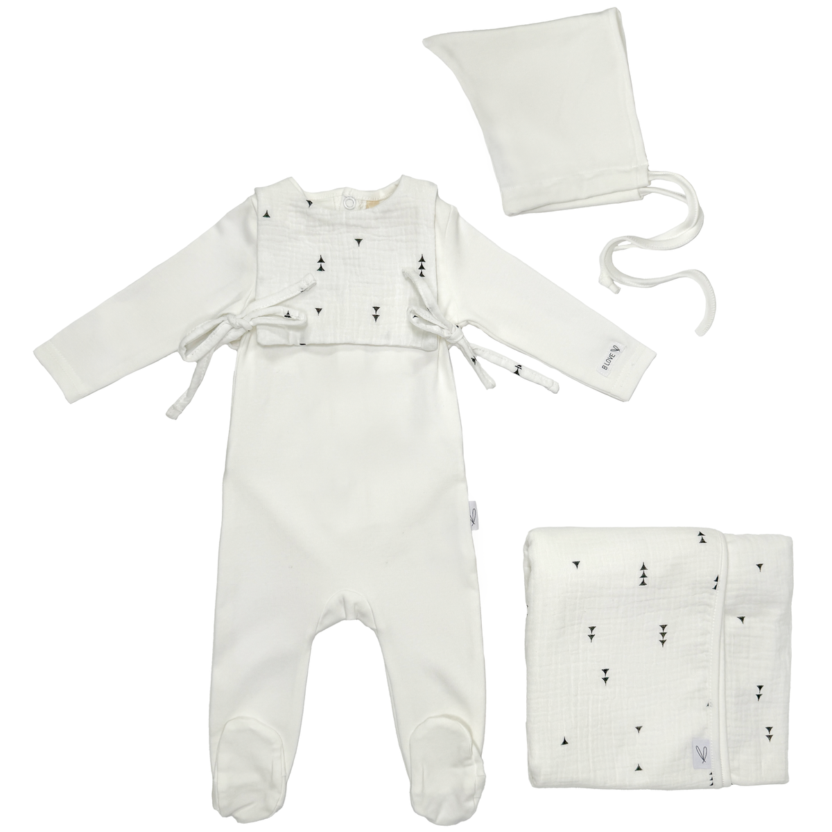 MUSLIN LAYETTE SET - WHITE L1715-S – TheCasualPlace